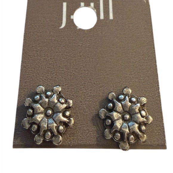 J. Jill | Jewelry | J Jill Silver Floral Earrings | Poshmark